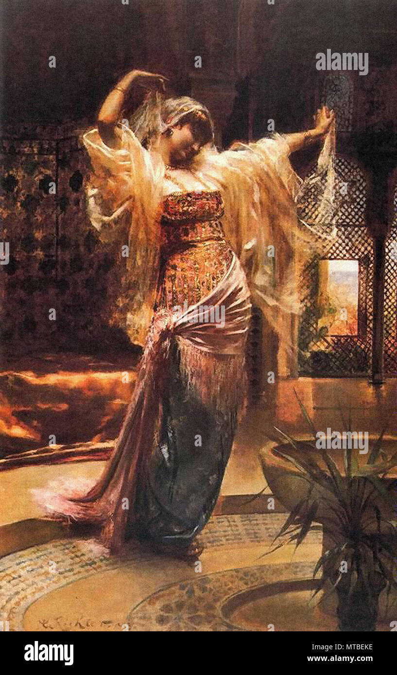 Richter Edouard FréDéric Wilhelm - Eastern Dancer Stock Photo - Alamy