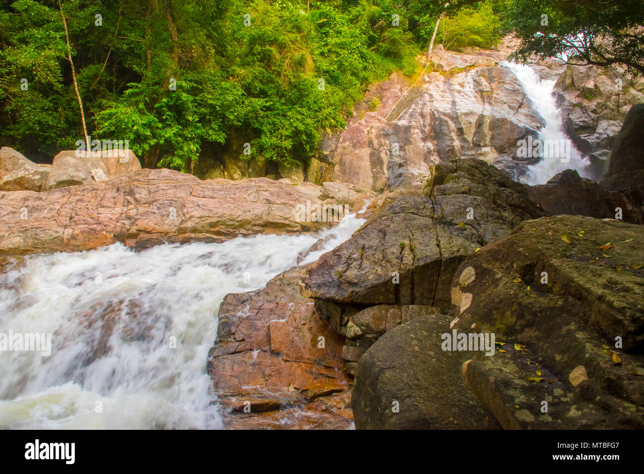 Nature landscape waterfall sun hi-res stock photography and images - Alamy