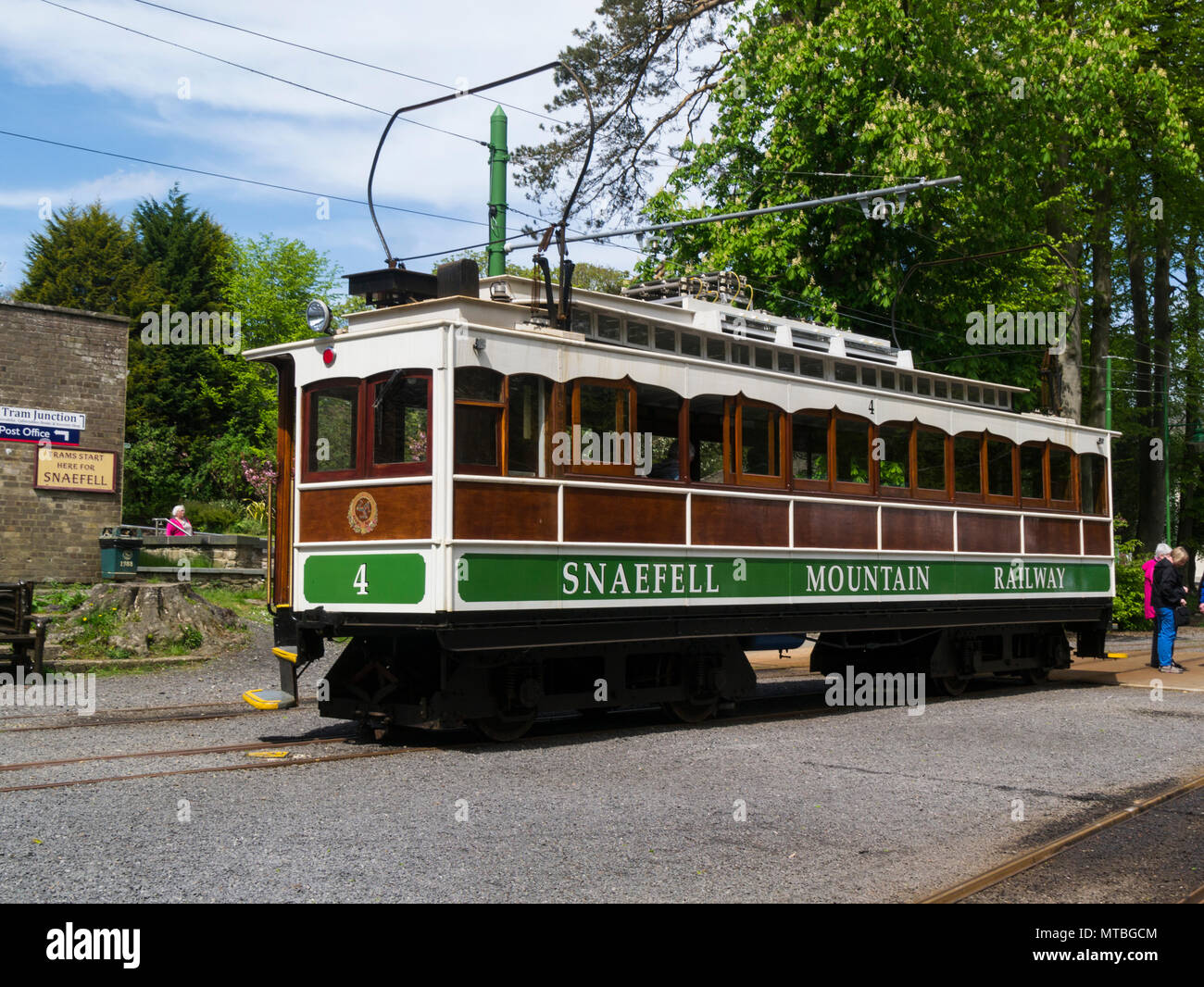 Snaefell Mountain Railway train in Laxey Interchange Station Isle of ...