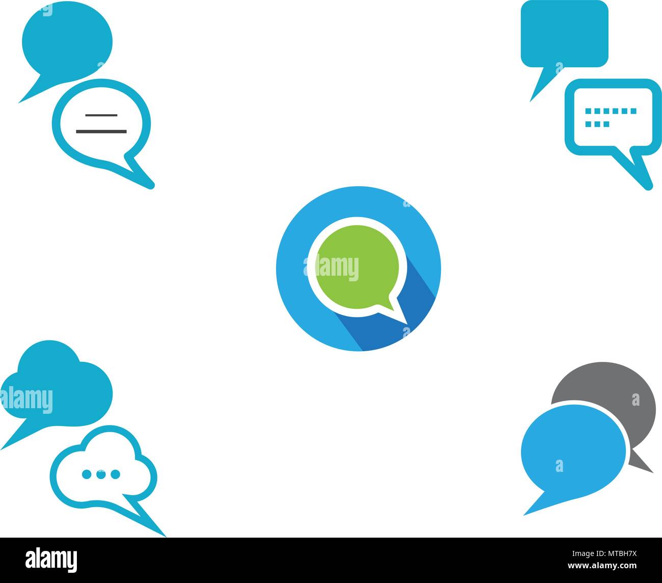 Quote bubbles template circle Cut Out Stock Images & Pictures - Alamy