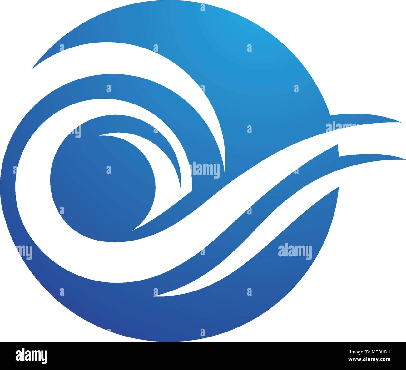 Ocean with the horizon Stock Vector Images - Alamy