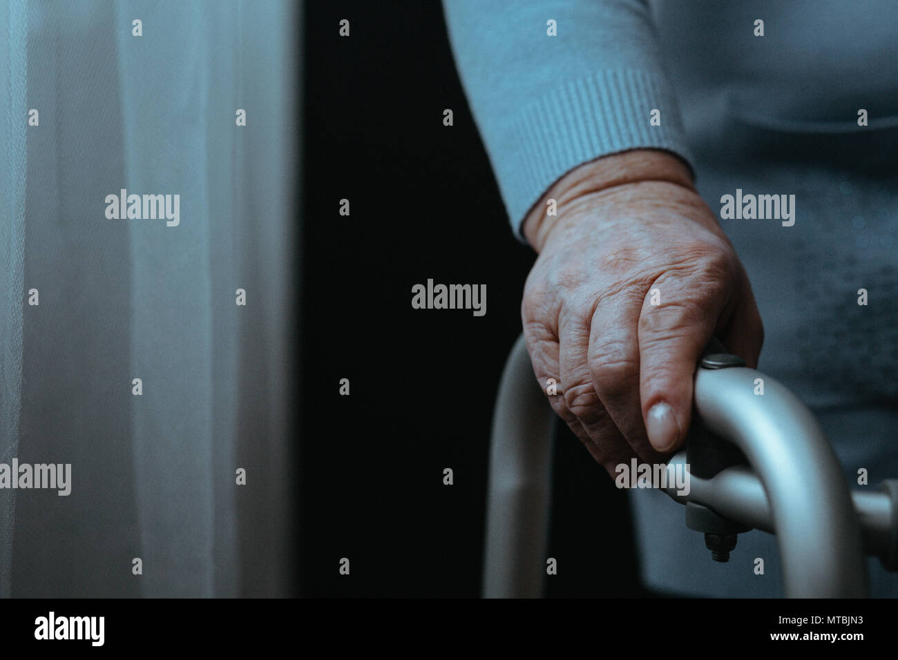 Old person walking frame hi-res stock photography and images - Alamy