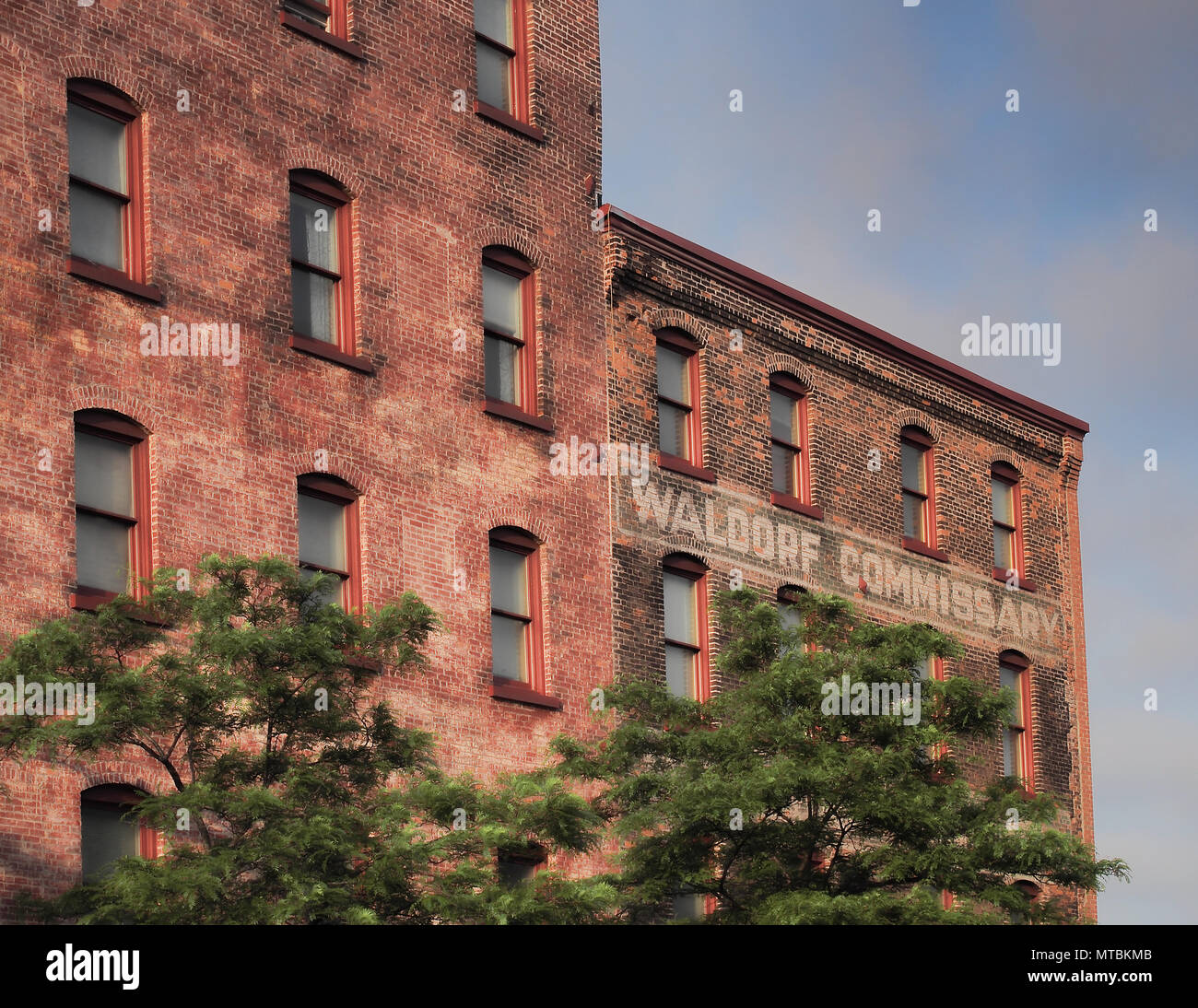Syracuse, New York, USA. May 28, 2018. The historic Amos Block in ...