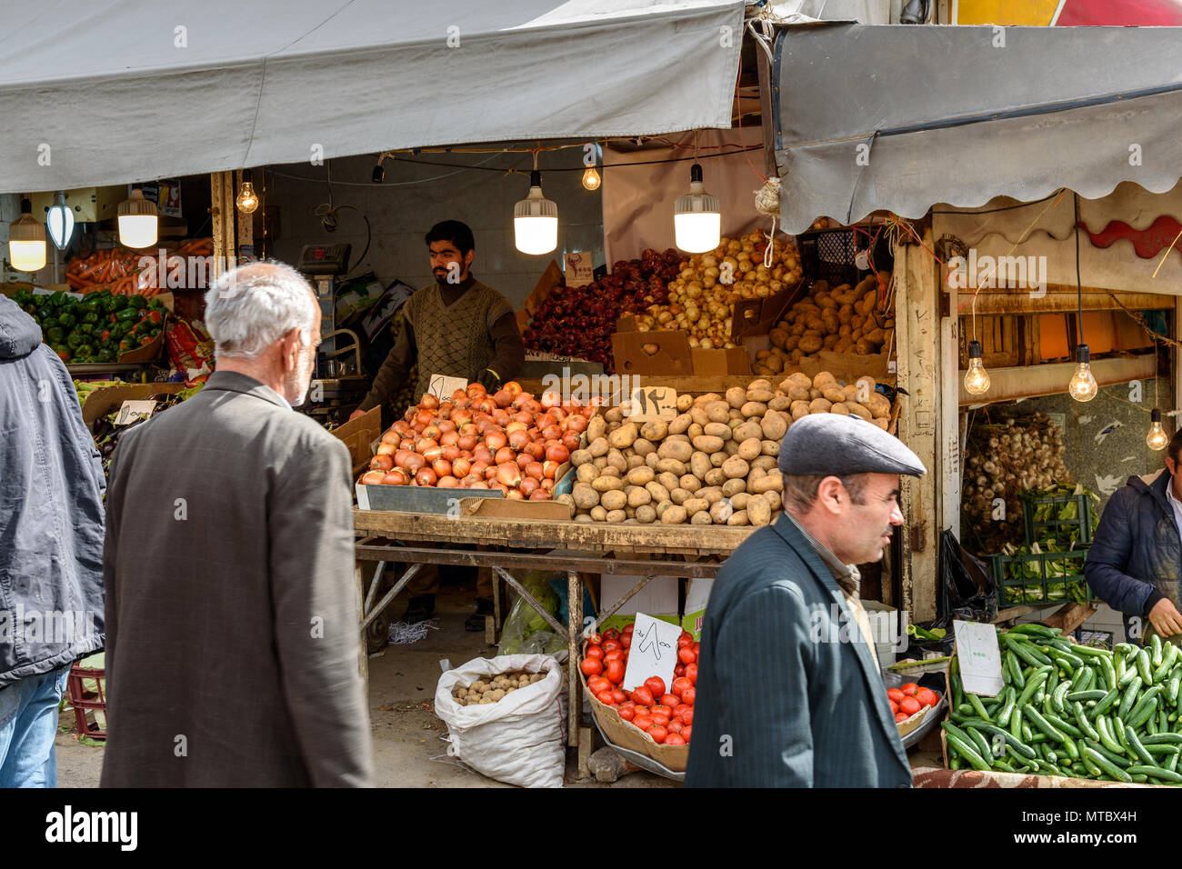 Tabriz, East Azerbaijan province, Iran - March 15, 2018: People on the ...