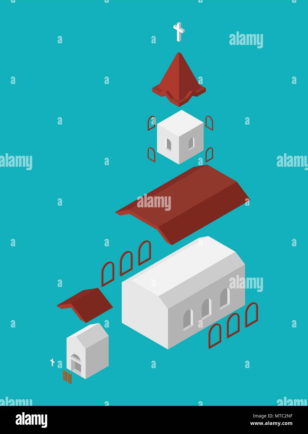 Parts of church exterior Stock Vector Images - Alamy