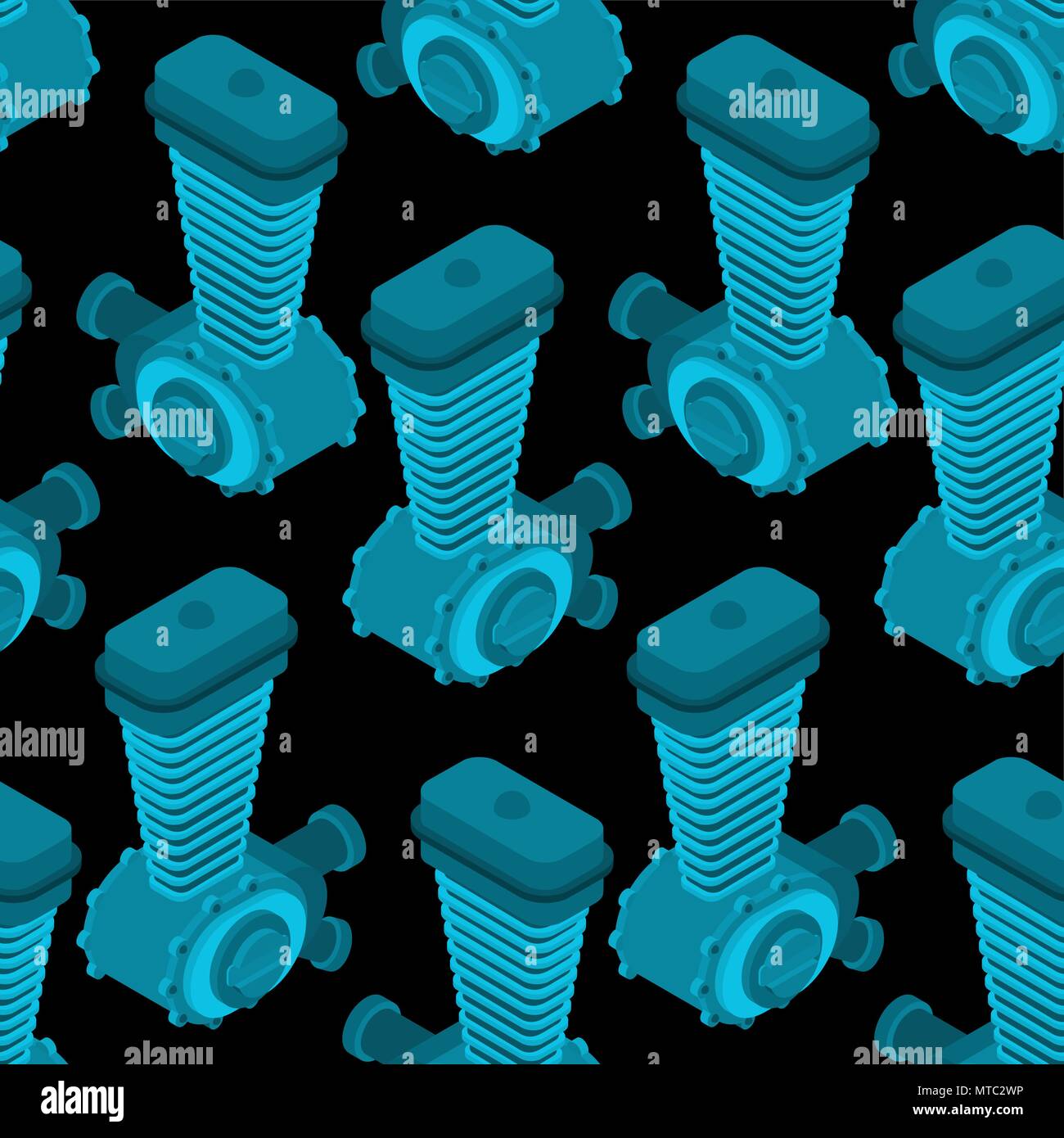 Engine racing Isometric pattern seamless. Motor motorcycle background ...