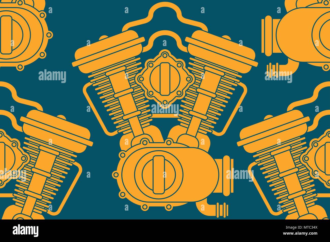 Engine racing pattern seamless. Motor motorcycle background. Vector ...