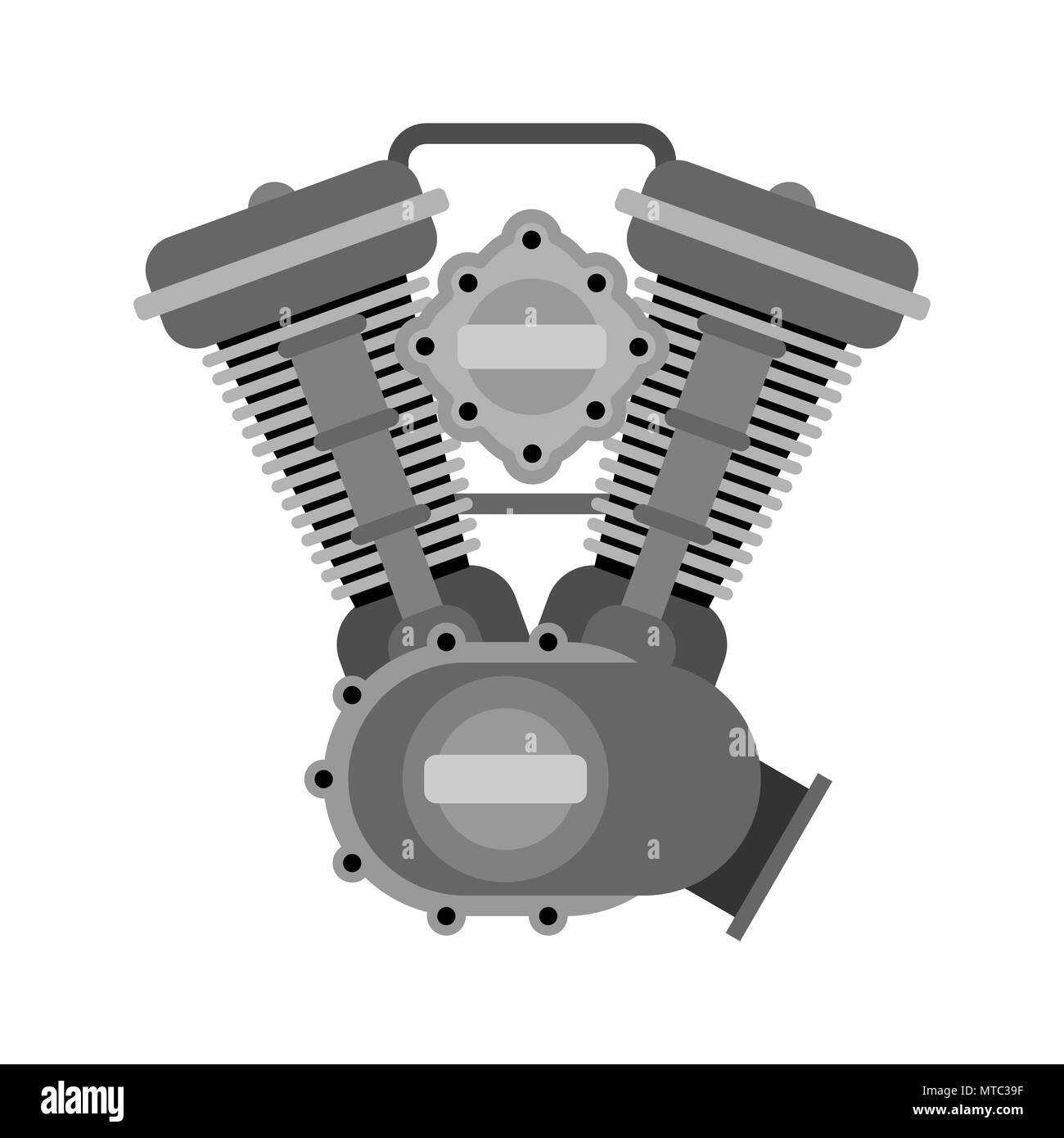 Engine racing bike. Motor motorcycle isolated. Vector illustration ...