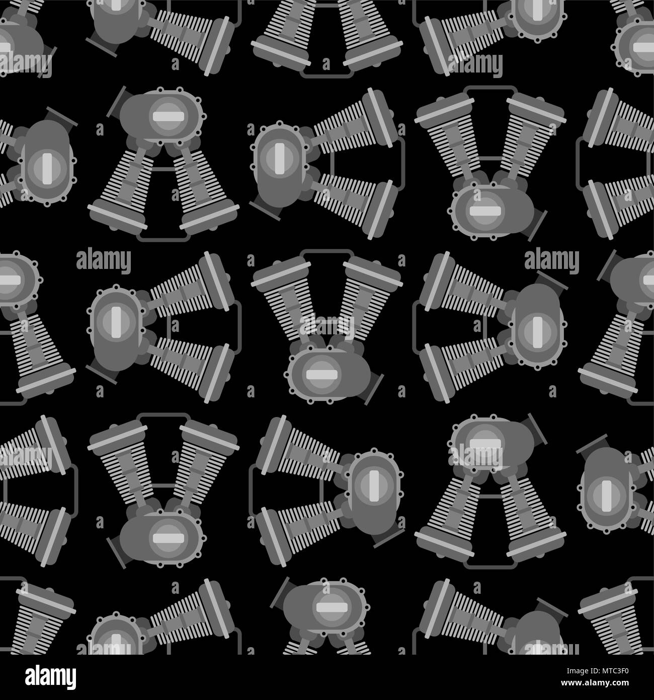 Engine bike pattern seamless. Motor motorcycle background. Vector ...