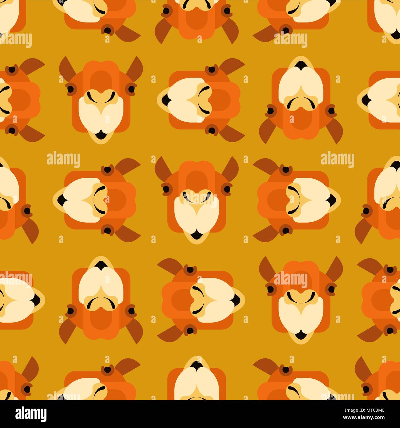 Camel face front pattern seamless. Head Animal UAE. Beast of desert ...