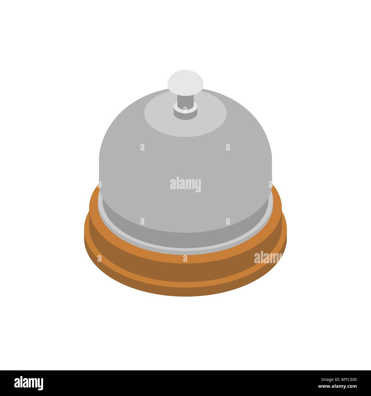 Reception bell Isometrics isolated. Table bell Vector illustration ...