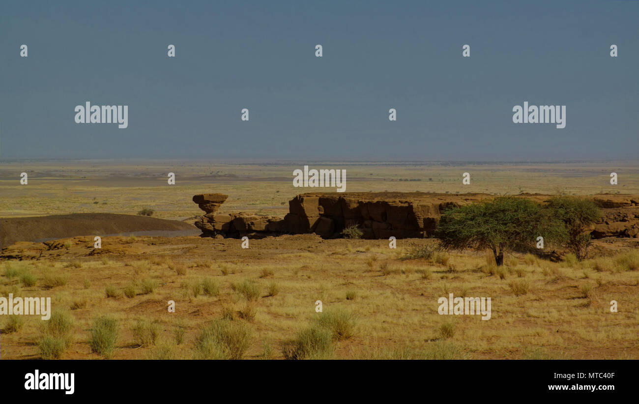 Rock formation at Sahara desert near Tchirozerine region near Agadez ...