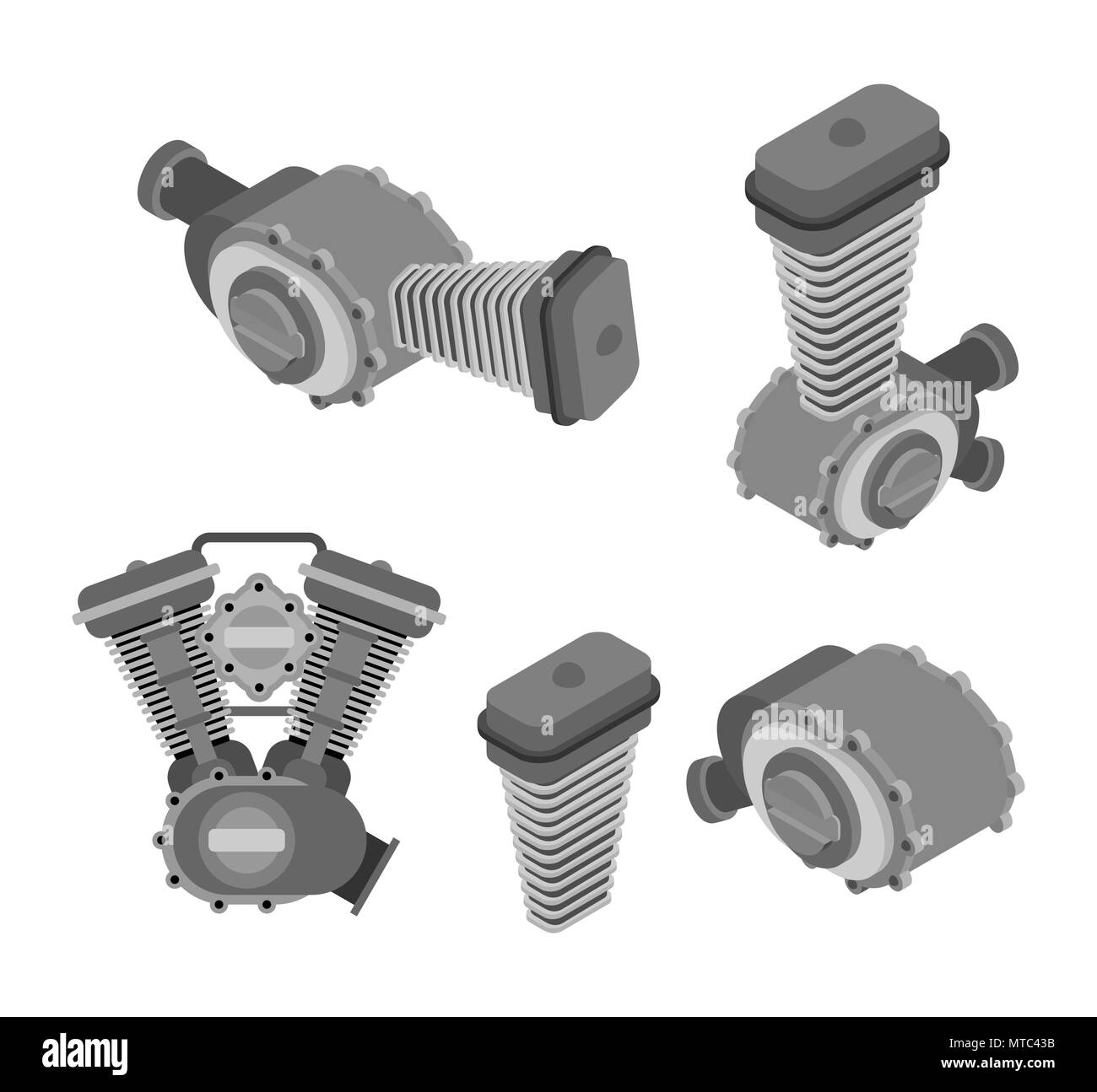 V8 Motorcycle Stock Vector Images - Alamy