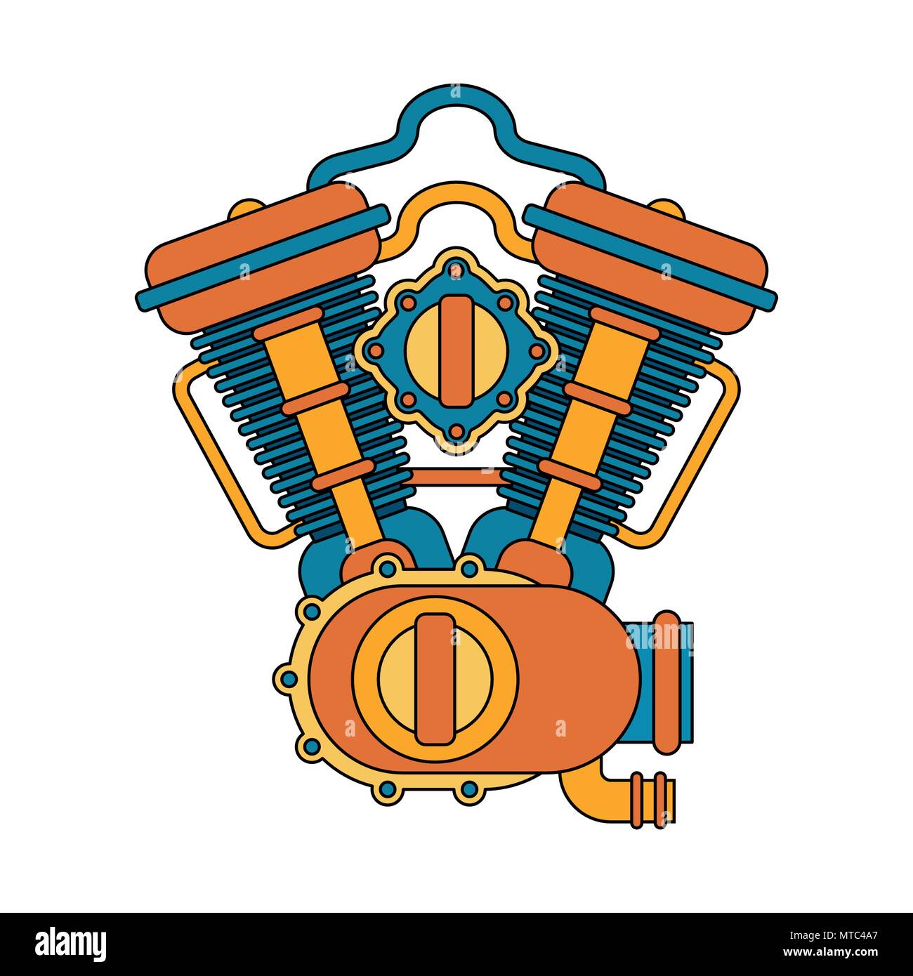 Motorcycle Engine Vector