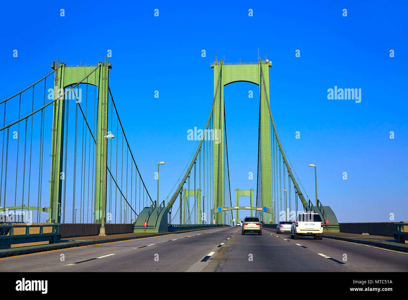 Delaware memorial bridge road in USA US Stock Photo - Alamy