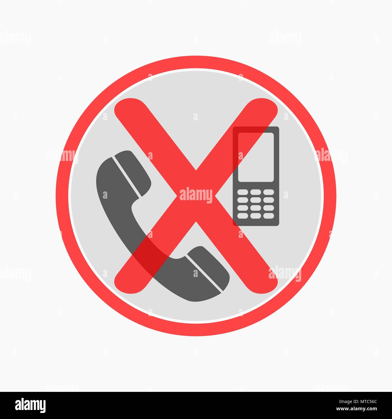 Prohibiting sign for cell phone. No phone sign. Vector illustration ...