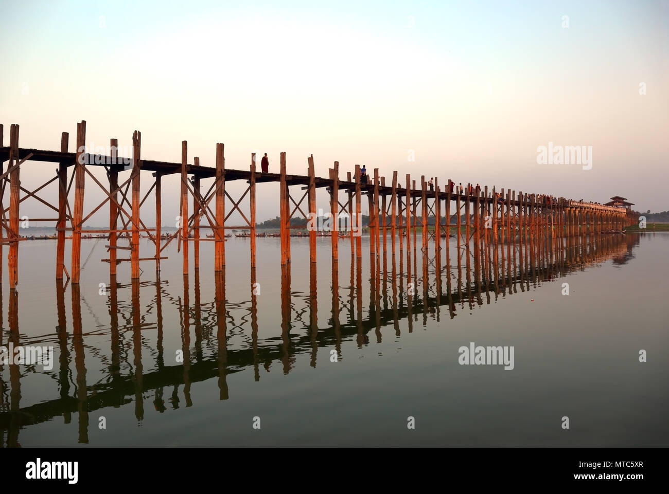 Myanmar teak wood bridge hi-res stock photography and images - Alamy