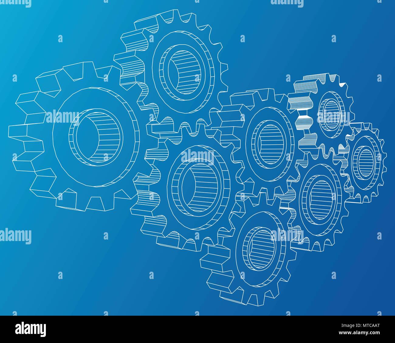 Machinery cogs silhouette Stock Vector Images - Alamy