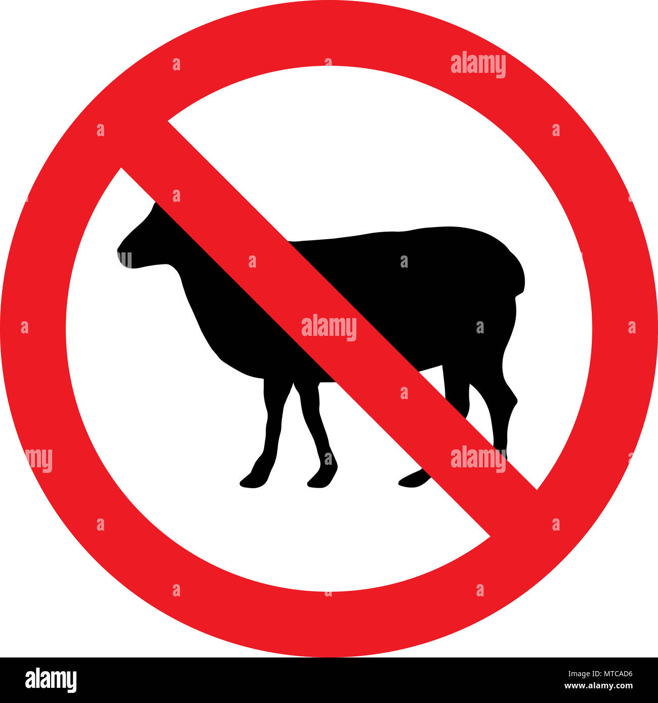 No sheeps allowed sign Stock Photo - Alamy