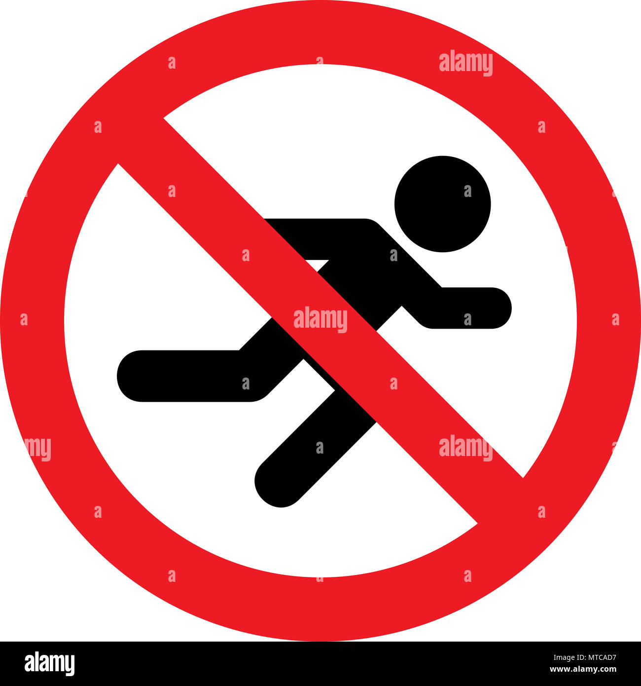 No Running Sign In Class