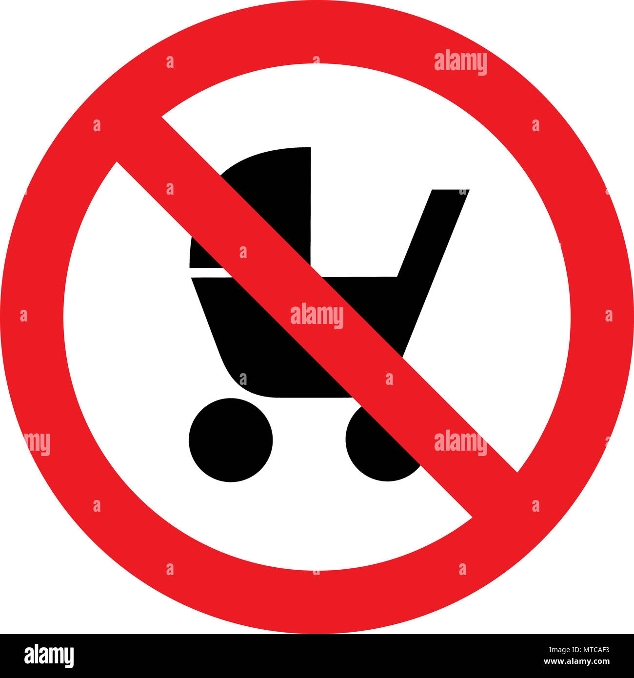 No stroller allowed sign Stock Photo - Alamy
