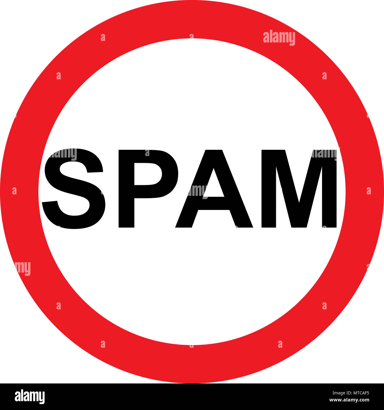 No spam allowed sign Stock Photo - Alamy