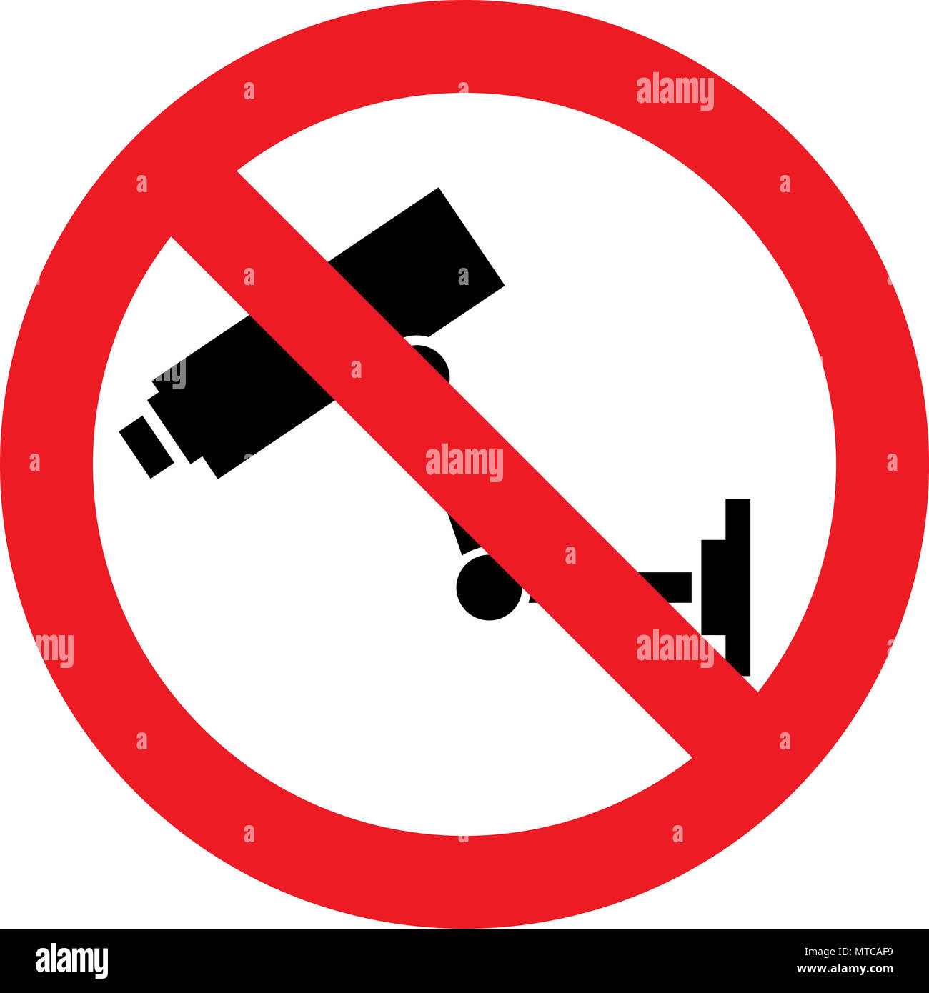 No surveillance allowed sign Stock Photo - Alamy