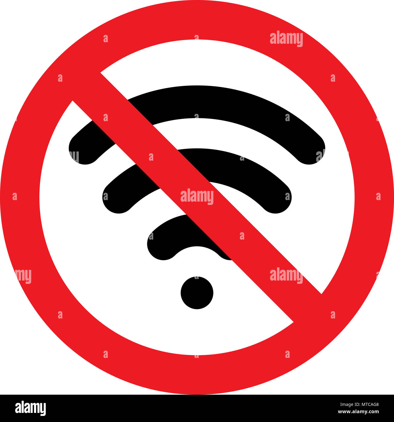 No wireless connection allowed sign Stock Photo - Alamy