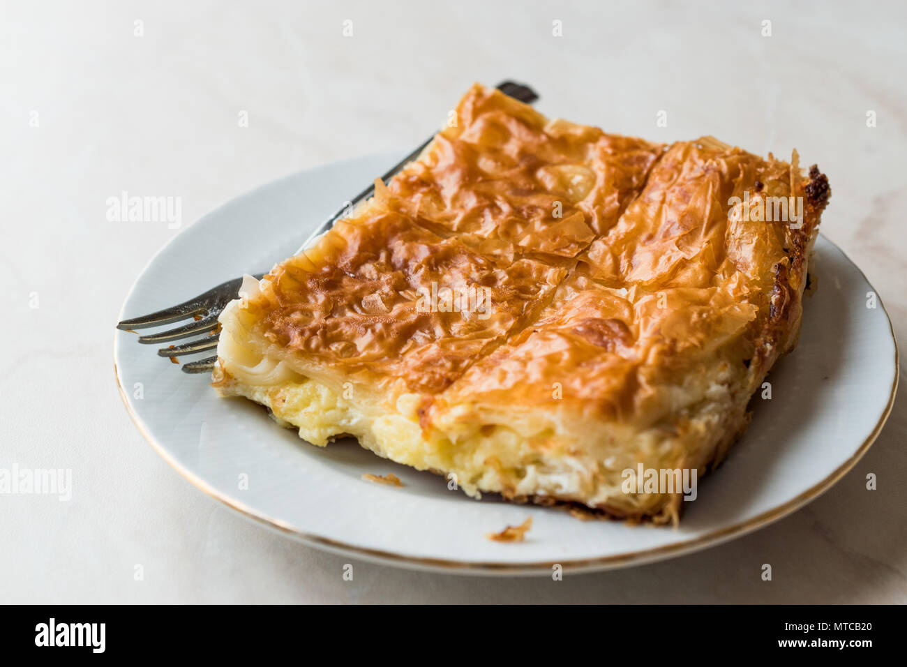 Turkish Su Boregi / Tabla borek or burek. Traditional Food Stock Photo ...