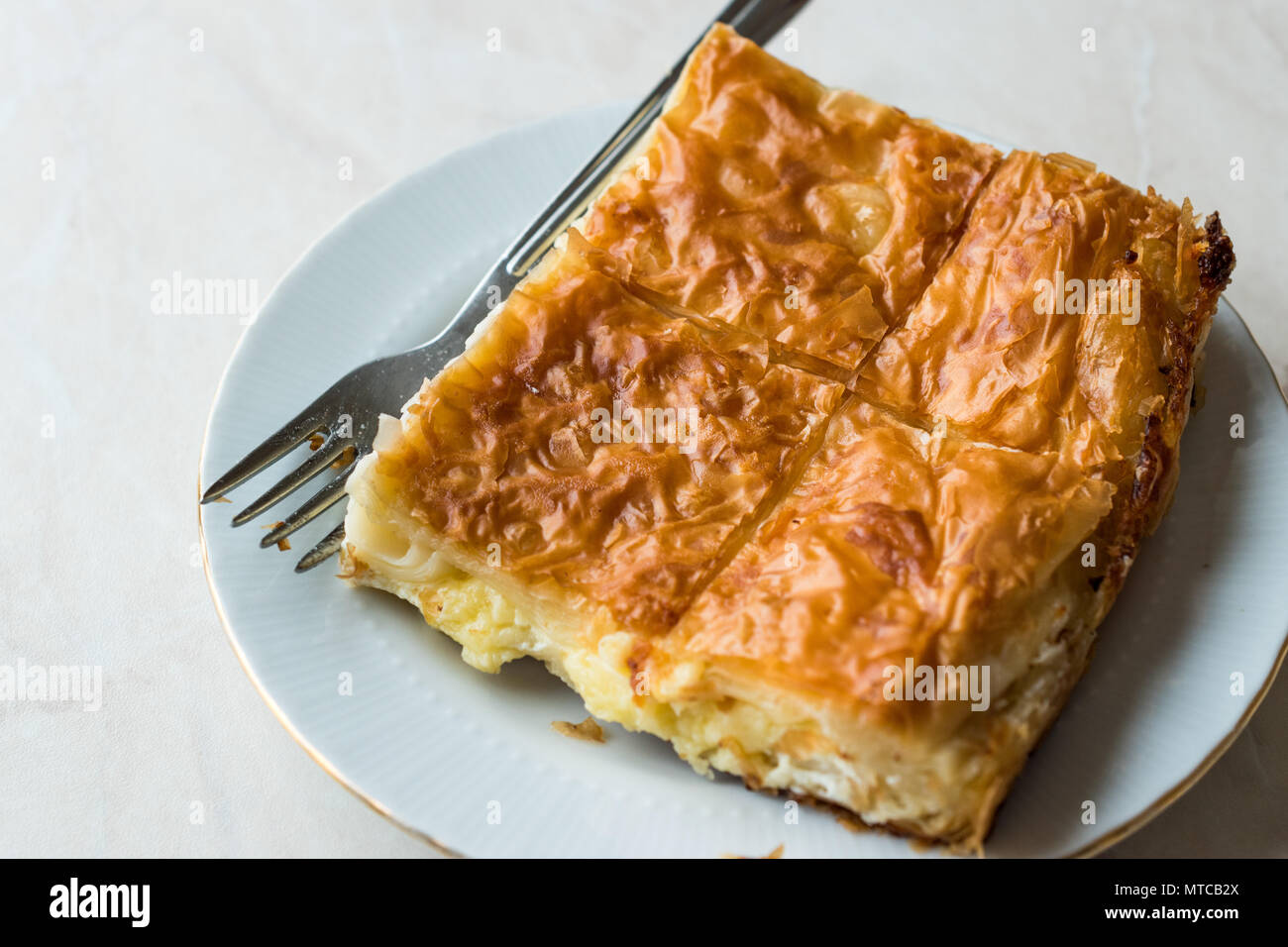 Turkish Su Boregi / Tabla borek or burek. Traditional Food Stock Photo ...