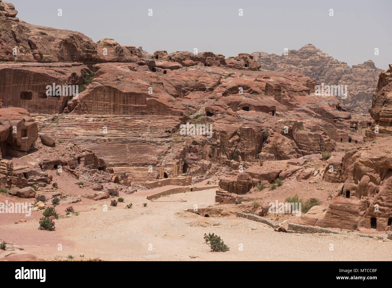 Ancient Nabatean, Roman Amphitheater Theater in Petra, Jordan Stock ...