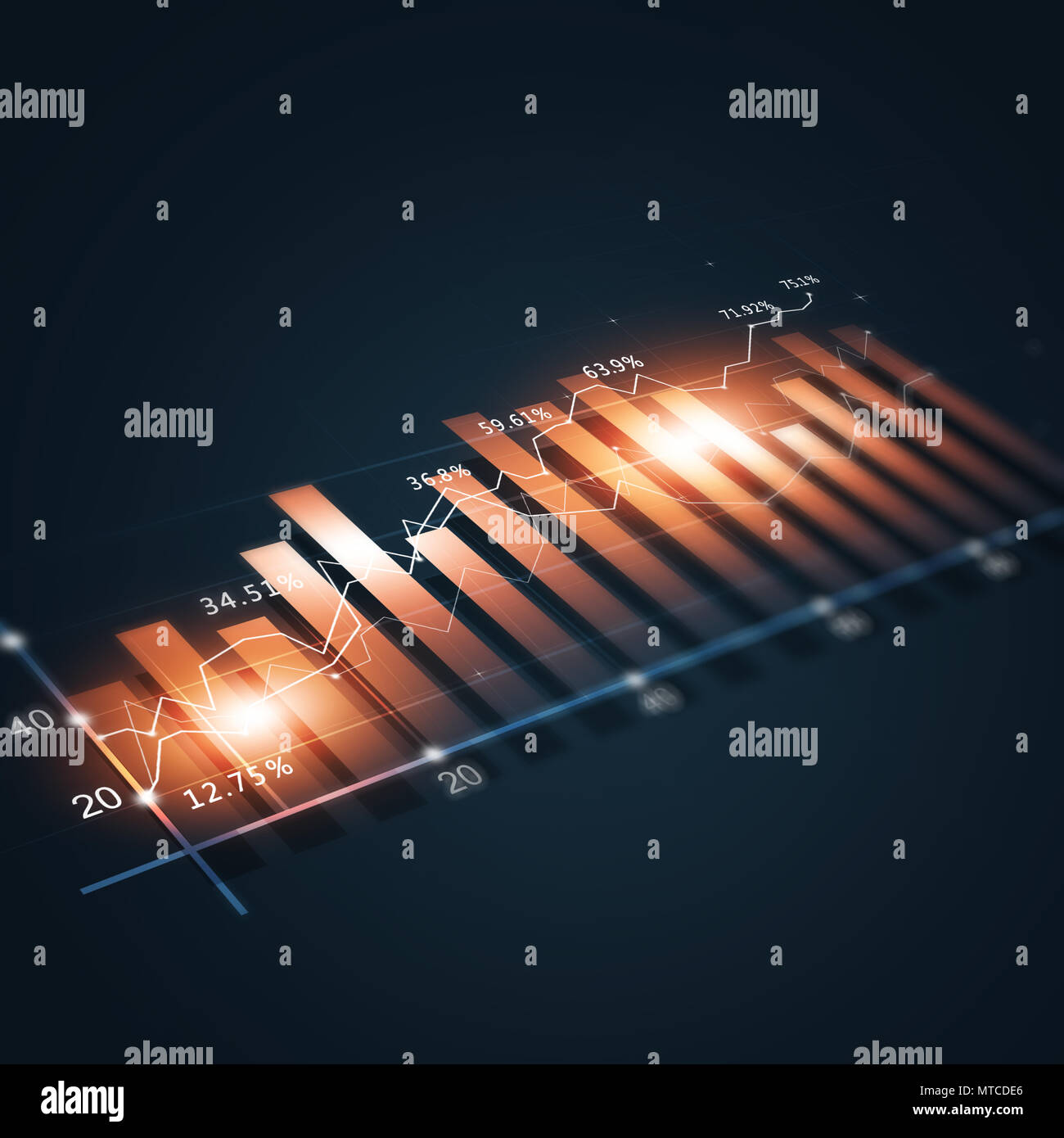 stock finance diagram on world map red business background Stock Photo ...
