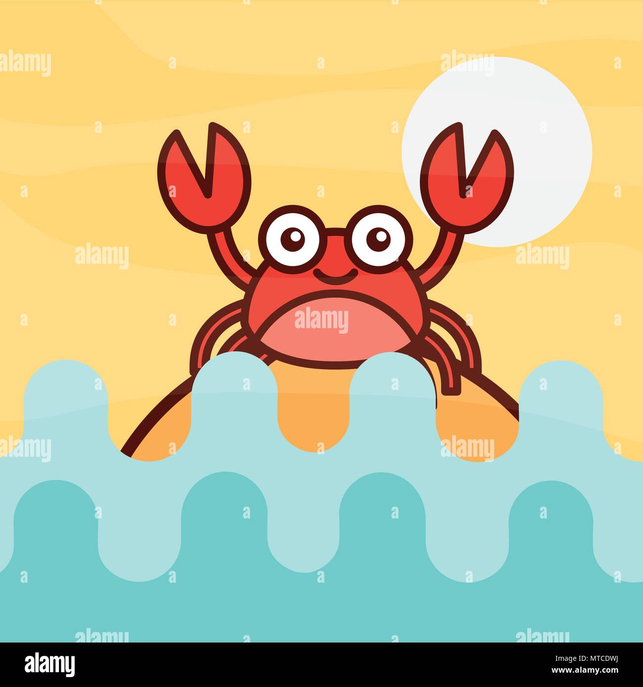 crab crustacean sea life cartoon Stock Vector Image & Art - Alamy