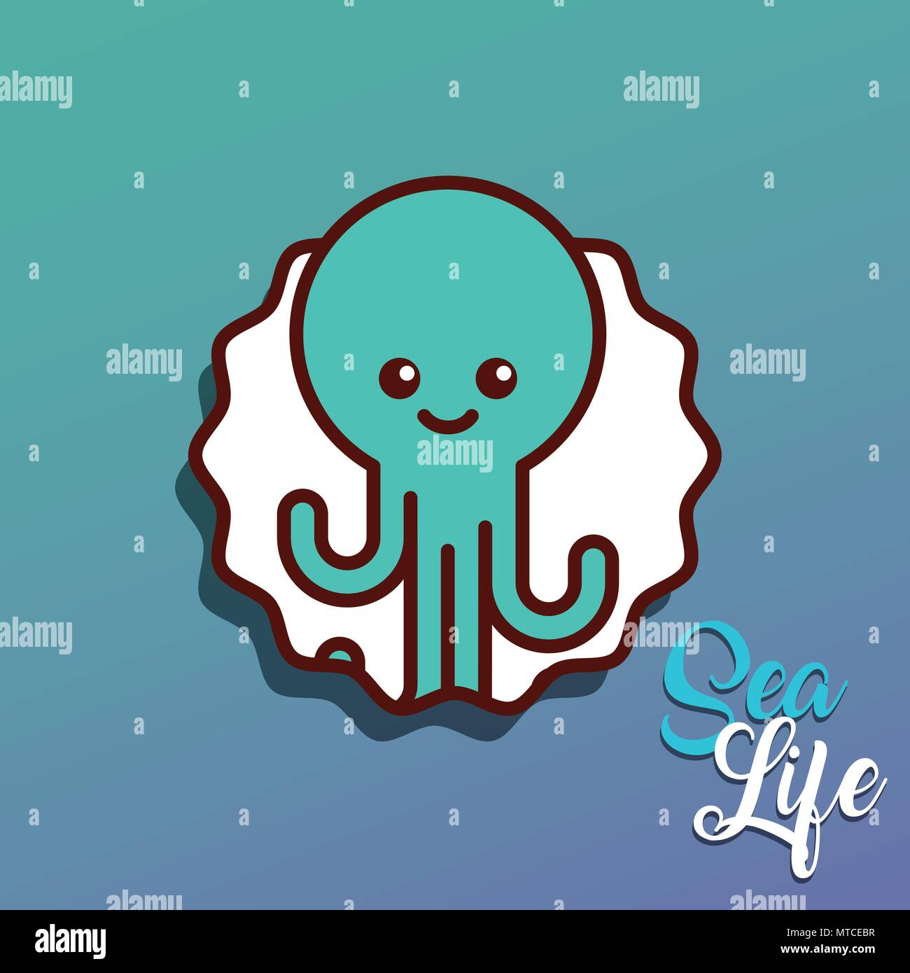 octopus sea life cartoon Stock Vector Image & Art - Alamy