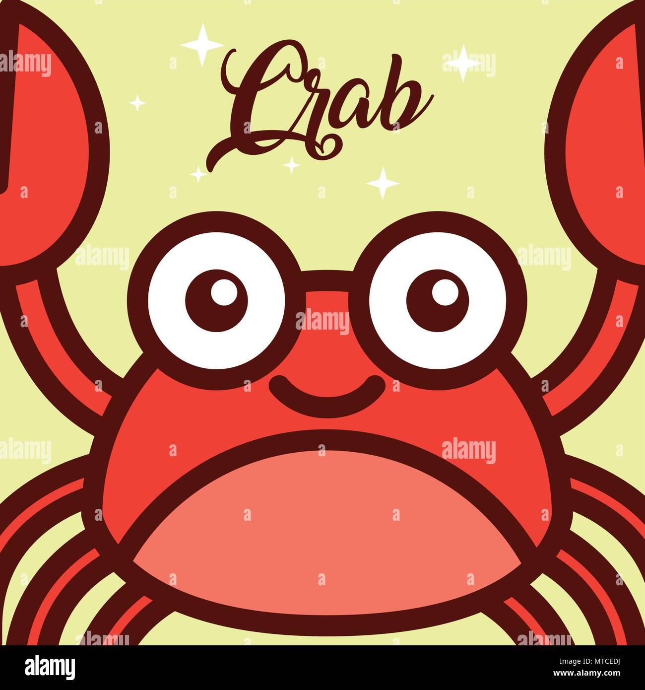 crab crustacean sea life cartoon Stock Vector Image & Art - Alamy