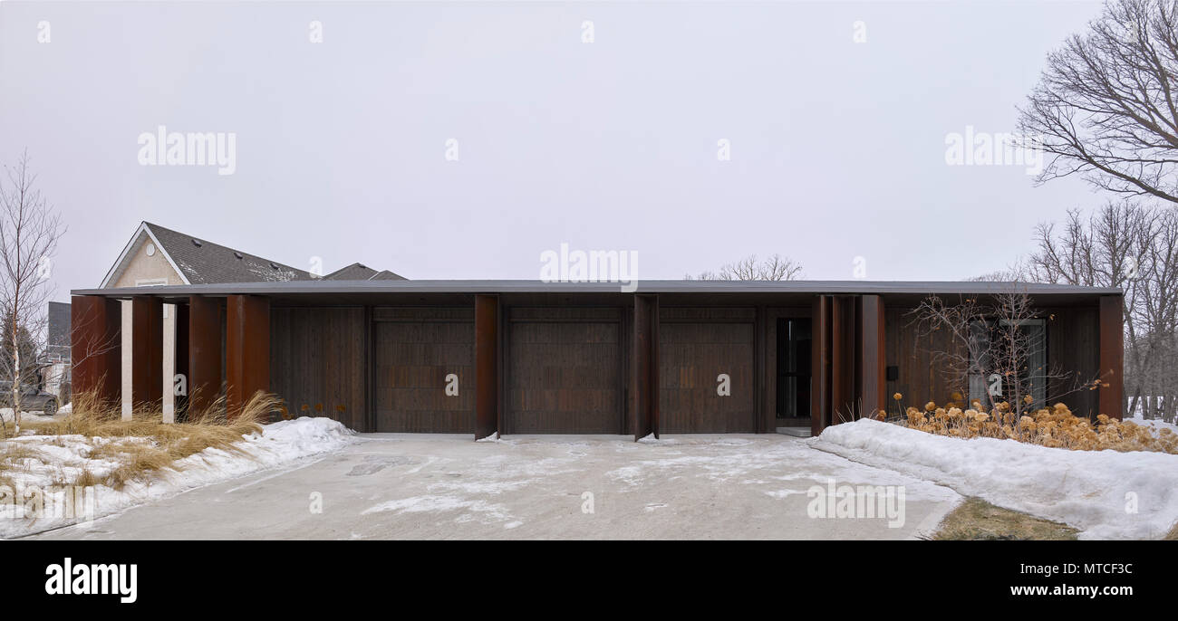 Exterior front. Parallelogram House, Winnipeg, Canada. Architect ...