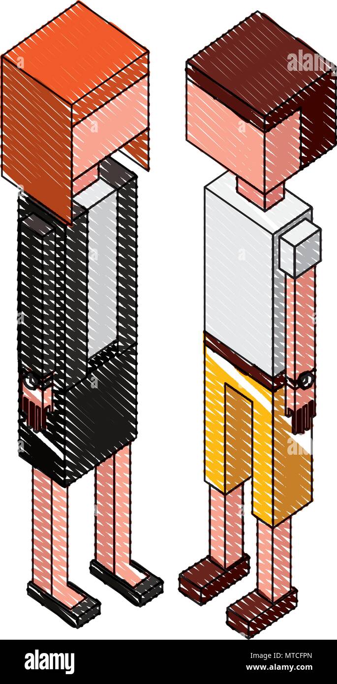 couple standing isometric characters Stock Vector Image & Art - Alamy