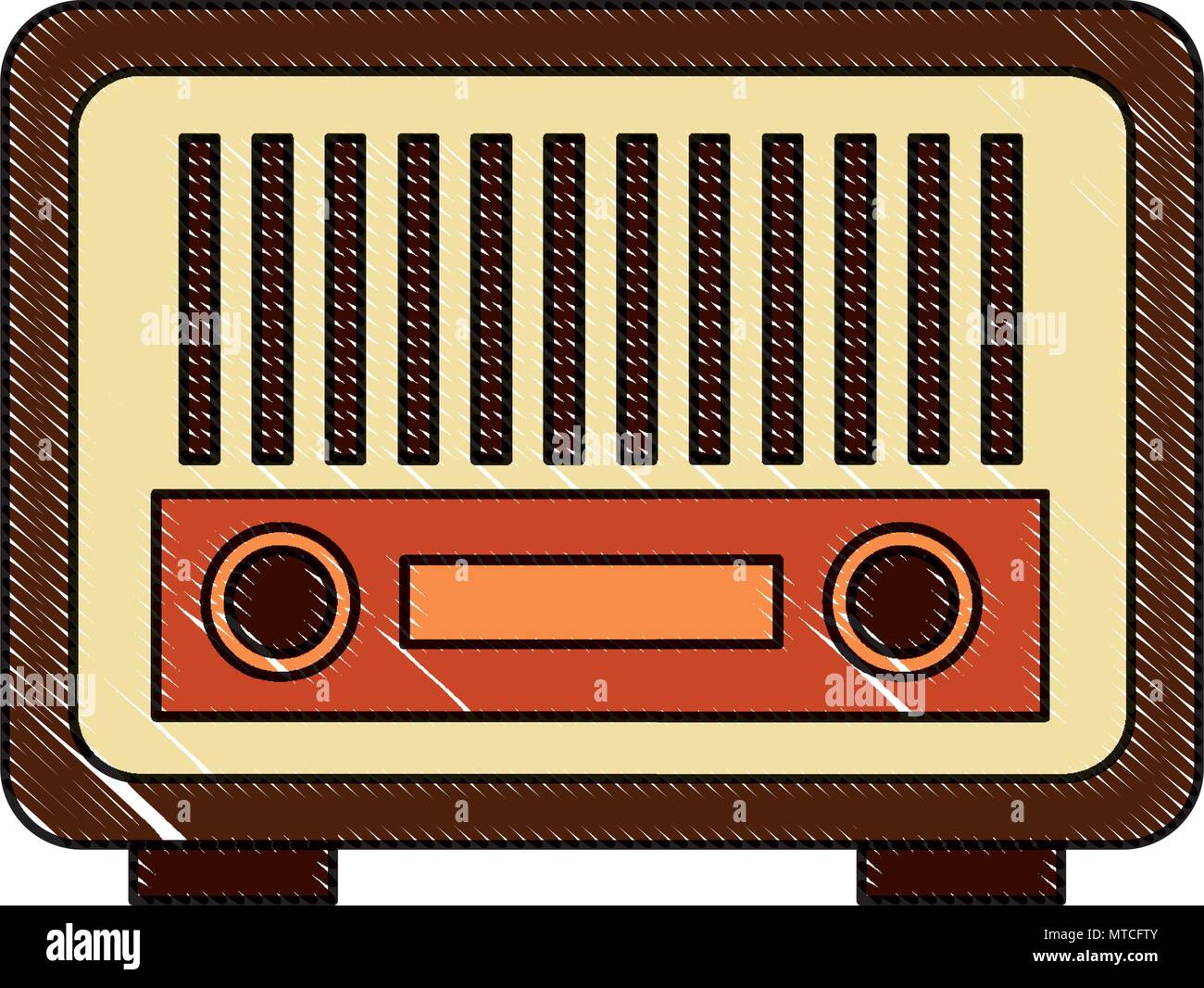 vintage antique radio on white background Stock Vector Image & Art - Alamy