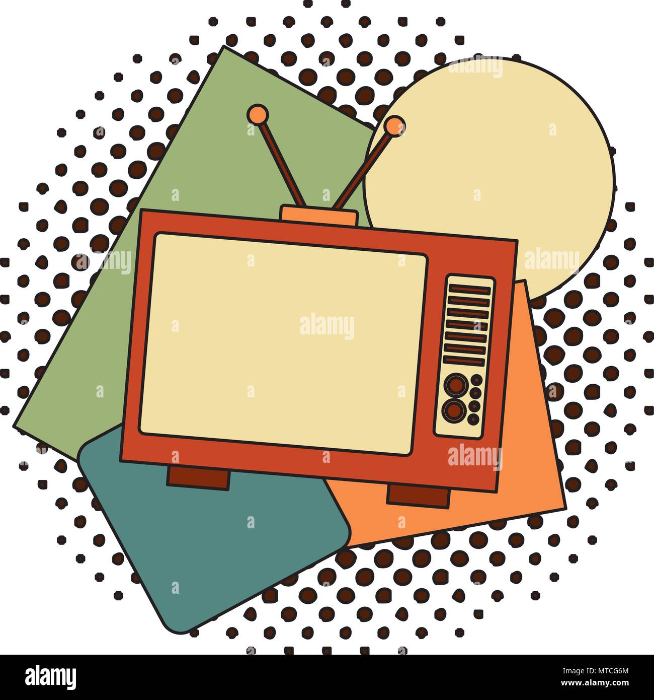 vintage television device retro old Stock Vector Image & Art - Alamy
