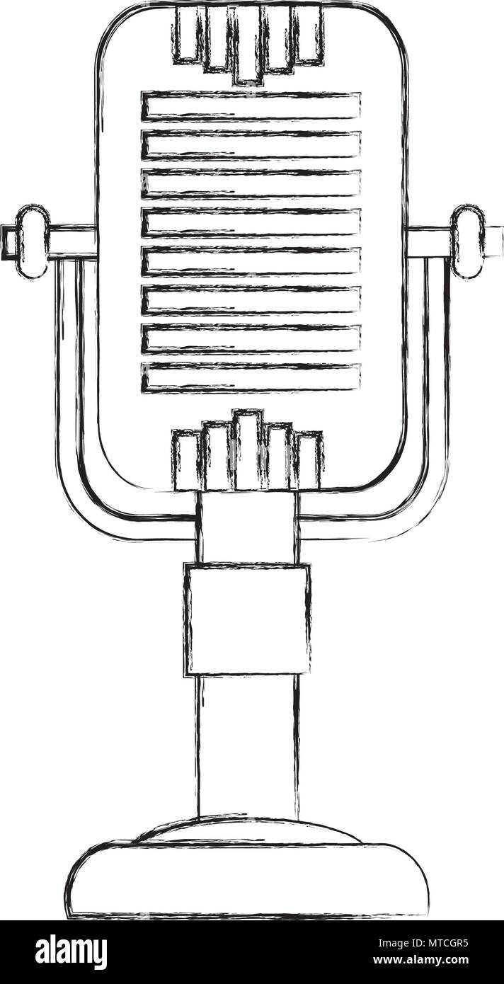 vintage retro microphone classic equipment Stock Vector Image & Art - Alamy