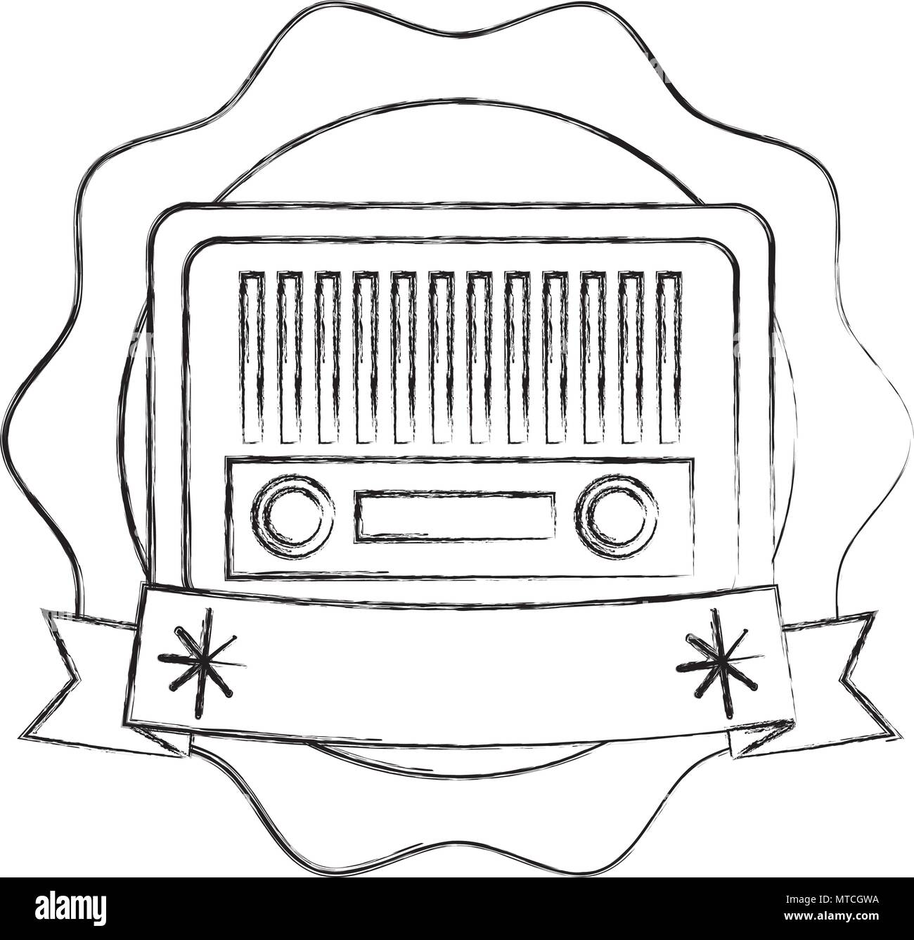 Old style radio device Black and White Stock Photos & Images - Alamy