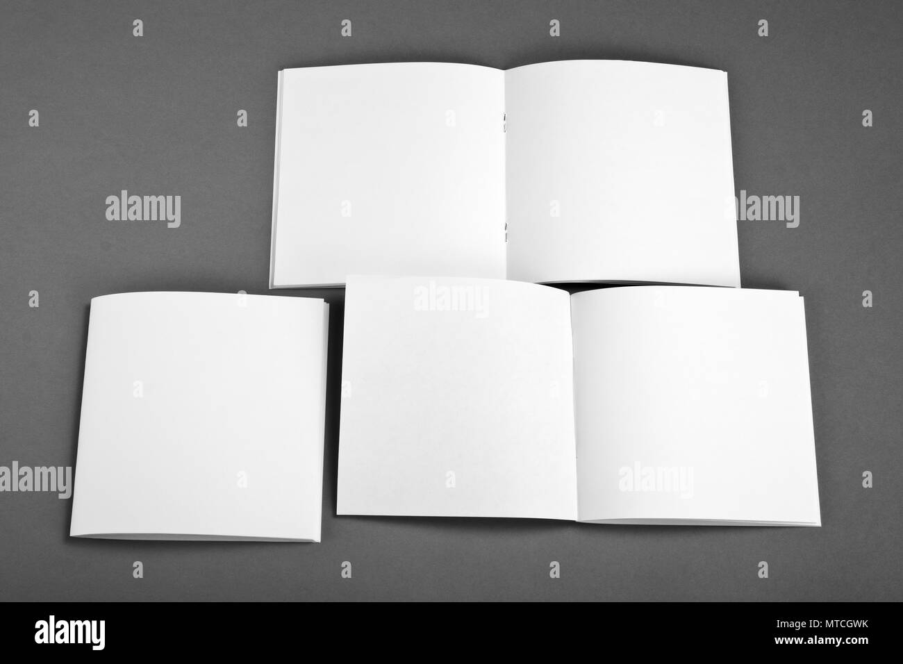Blank catalog, brochure, magazines, book mock up Stock Photo - Alamy
