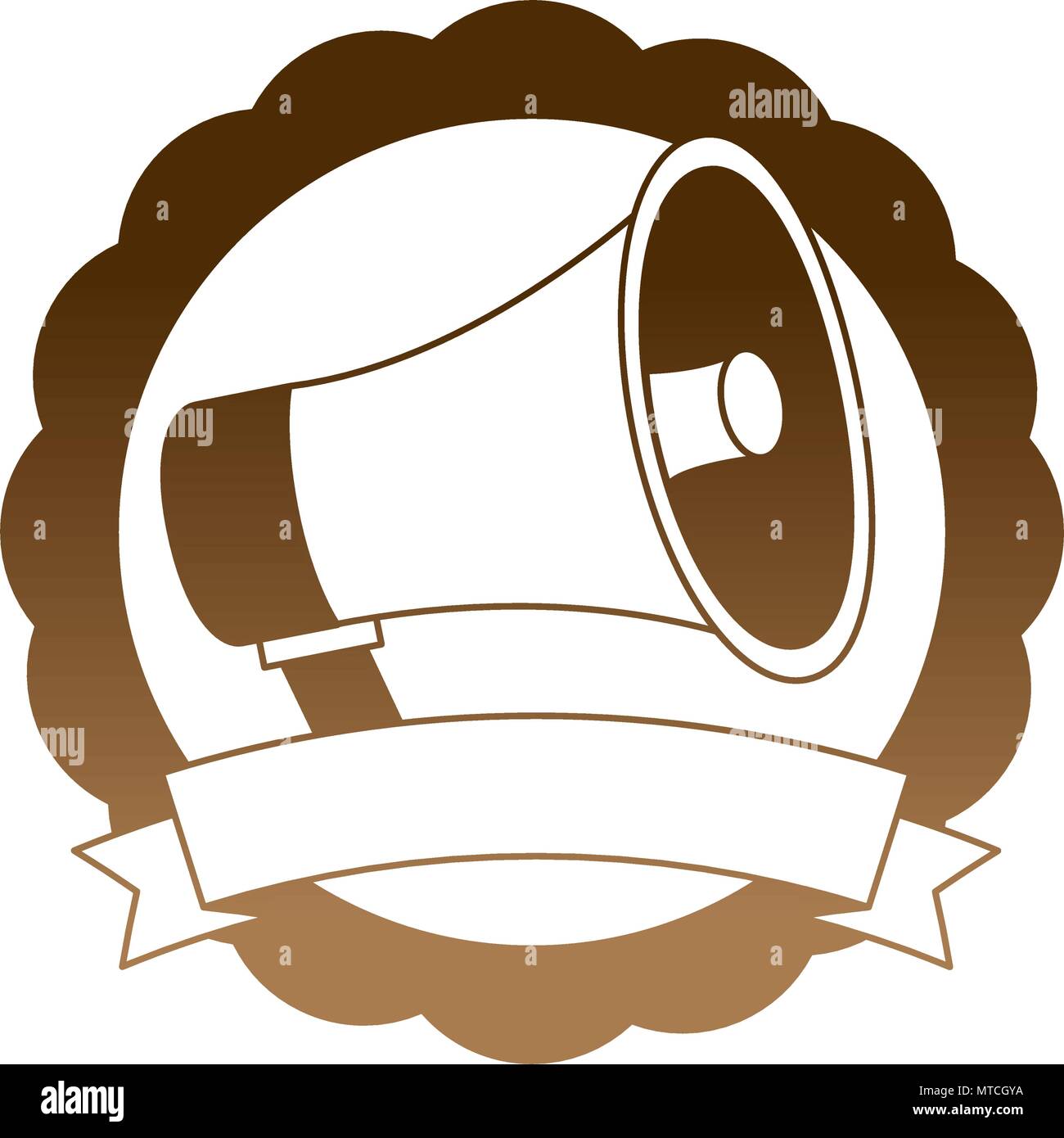 retro megaphone shouting vintage emblem Stock Vector Image & Art - Alamy