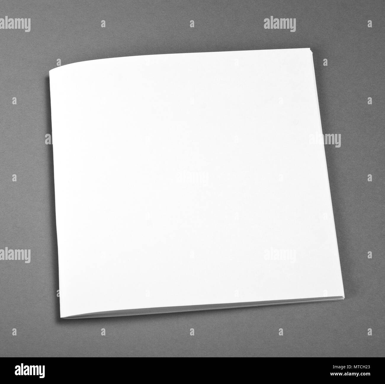 Blank Brochure magazine isolated on grey to replace your design Stock ...