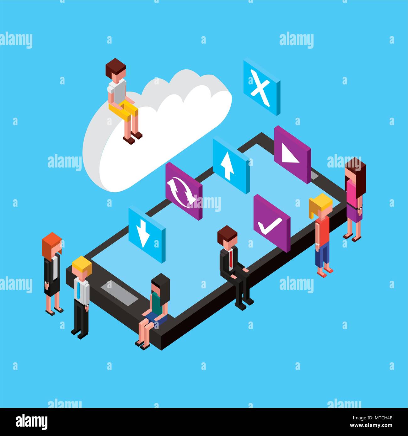 people cloud computing storage Stock Vector Image & Art - Alamy
