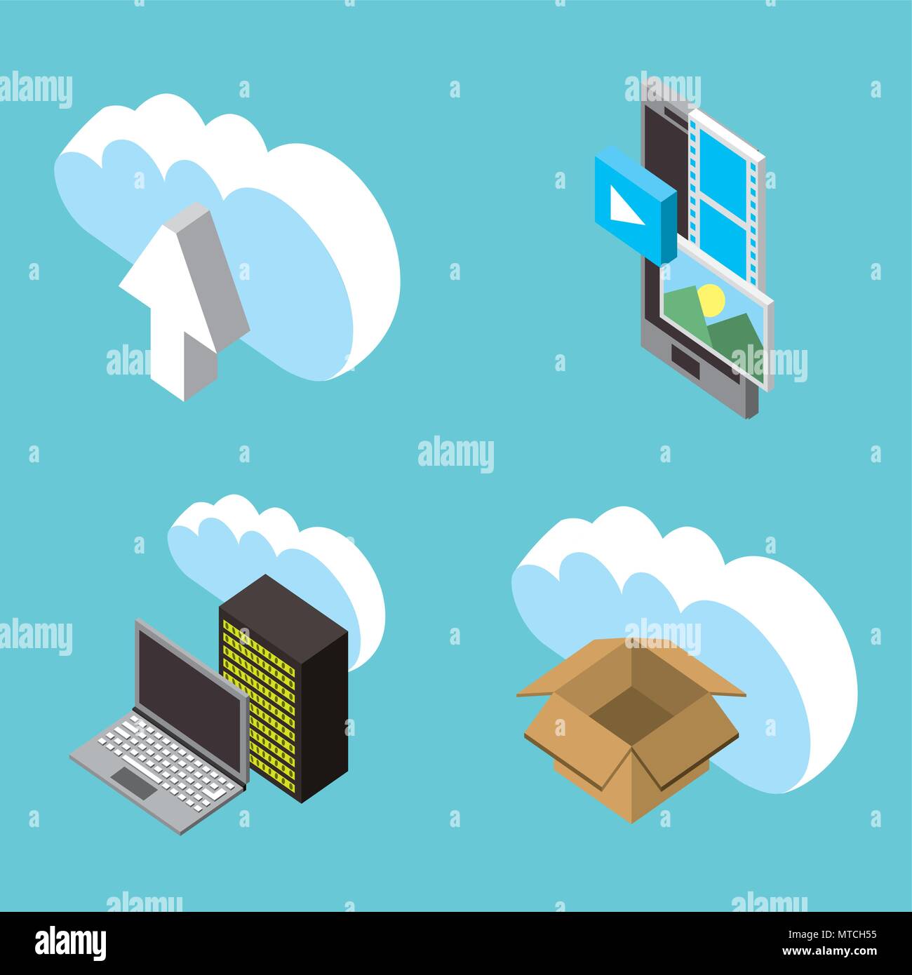 people cloud computing storage Stock Vector Image & Art - Alamy