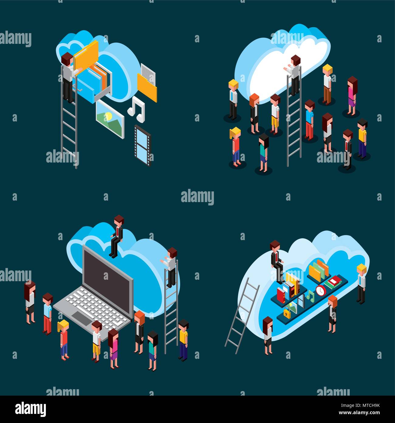 people cloud computing storage Stock Vector Image & Art - Alamy