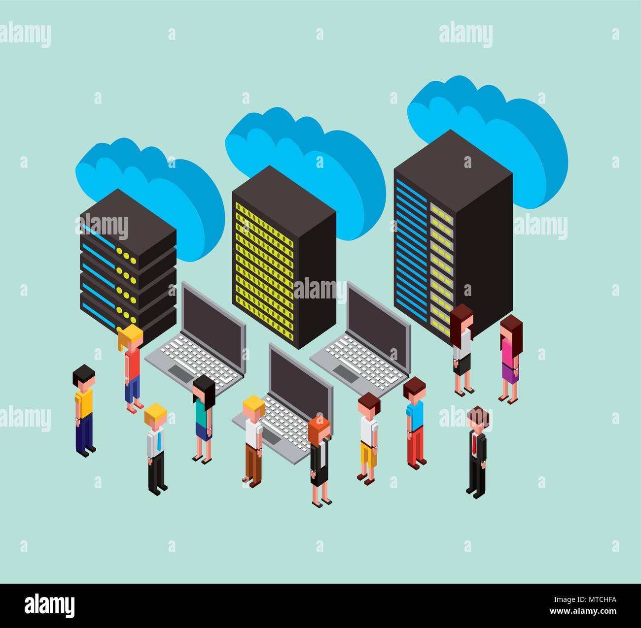 people cloud computing storage Stock Vector Image & Art - Alamy