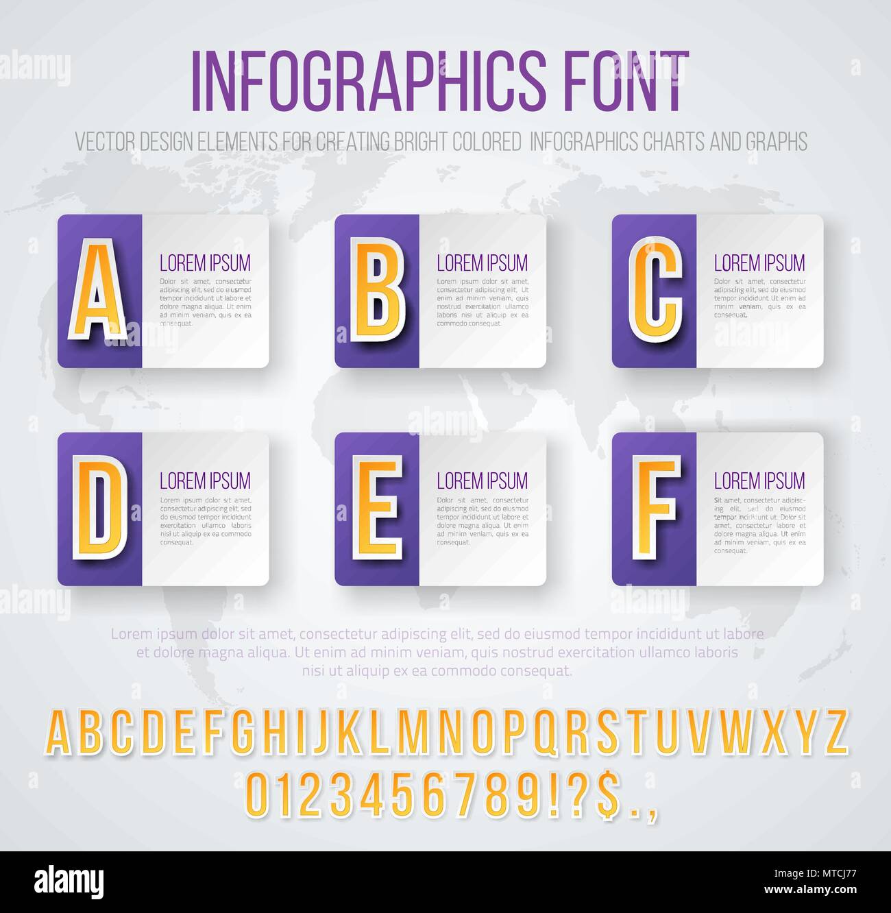 Infographics font set Stock Vector Image & Art - Alamy