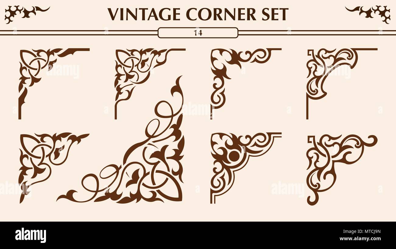 Vintage corner set Stock Vector Image & Art - Alamy